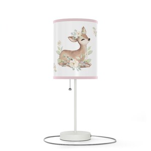 Watercolor Floral Woodland Forest Animals Baby Girl Nursery Deer Fawn ...