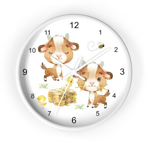 Goat Farm Animals Wall Clock Nursery Baby Boy Girl Kids - Etsy
