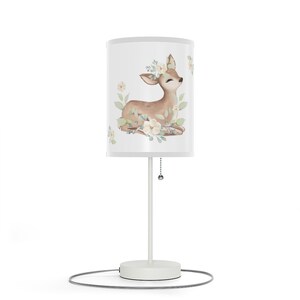 Watercolor Floral Woodland Forest Animals Baby Girl Nursery Deer Fawn ...