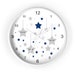 Navy Blue Star Baby Nursery Wall Clock Boy Celestial Room Bedroom Decor ...