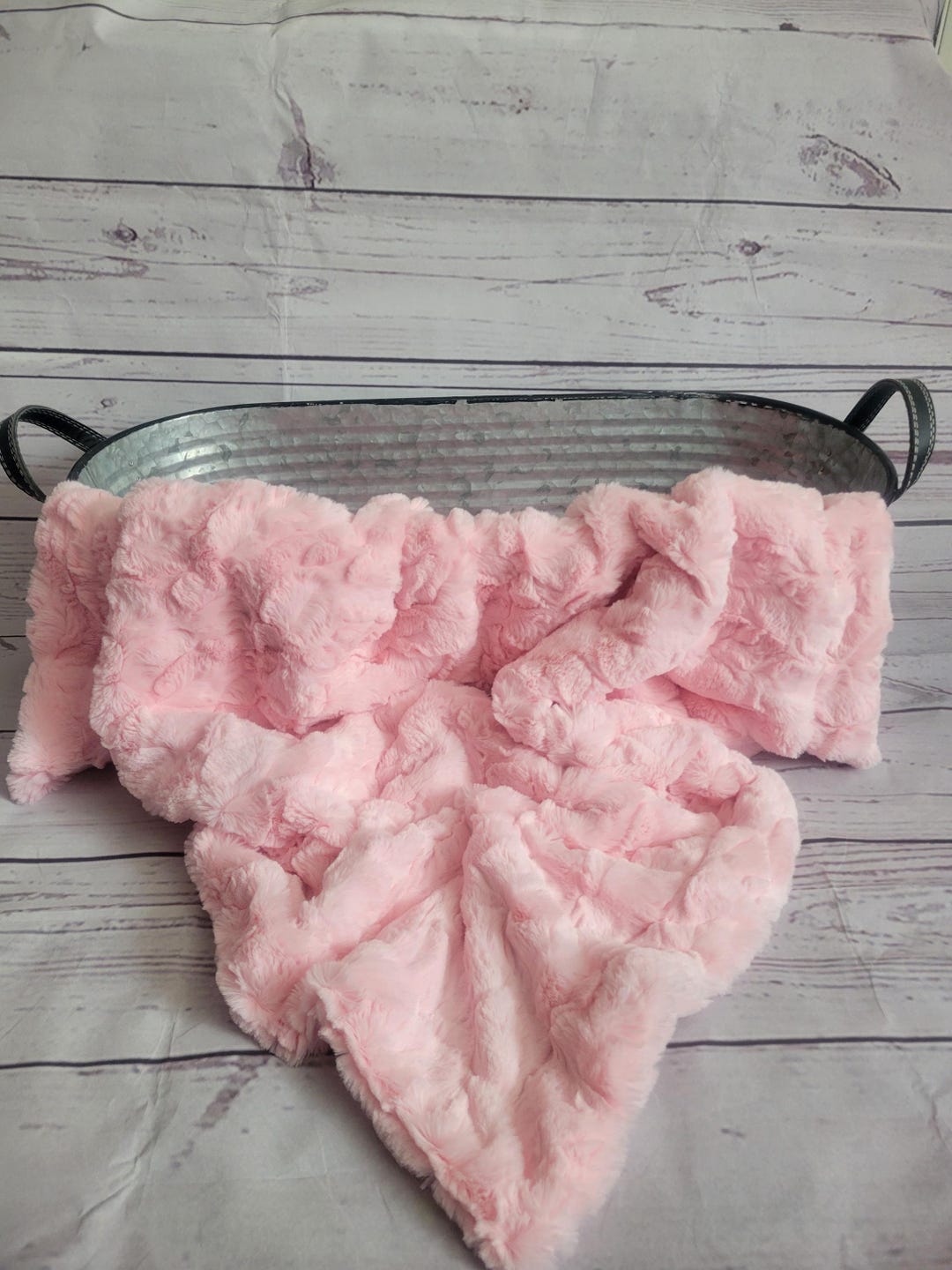 Light Pink Baby Blanket, Girl Minky Blanket, Baby Shower Gift ...