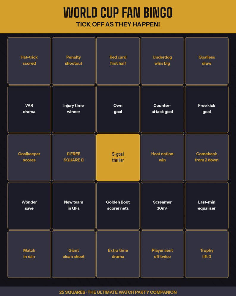 FIFA World Cup 2026 Fan Worksheet – Match Tracker, Bracket, Bingo ...