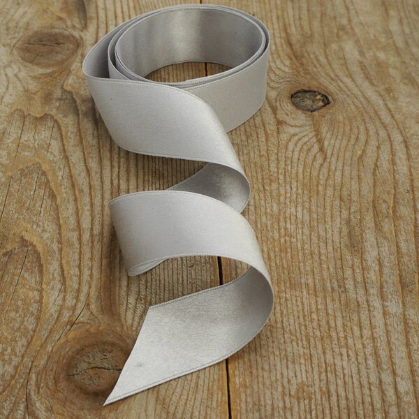 Silver Satin Ribbon - Etsy