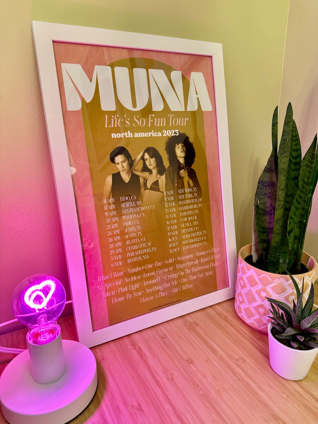 MUNA Poster - Life's so Fun Tour 2023 - Etsy