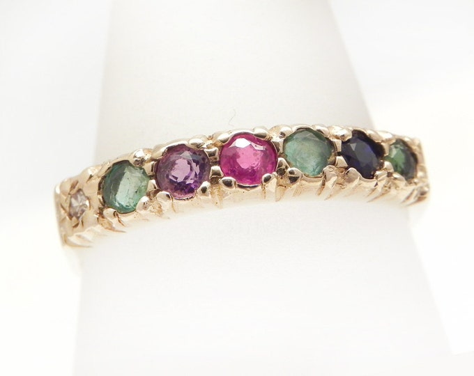 Dearest Ring Vintage Gold Dearest Eternity Ring Engagement Ring Diamond ...