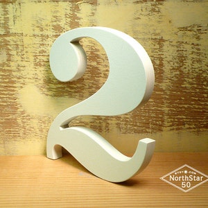 Finished Ornate Number 2 BLACK Painted Wood - Etsy