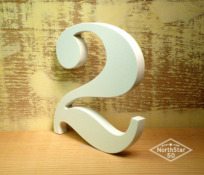 Finished Ornate Number 2 BLACK Painted Wood - Etsy