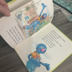 1985 Sesame Street Hardback Grover Learns to Read by Dan Elliot - Etsy