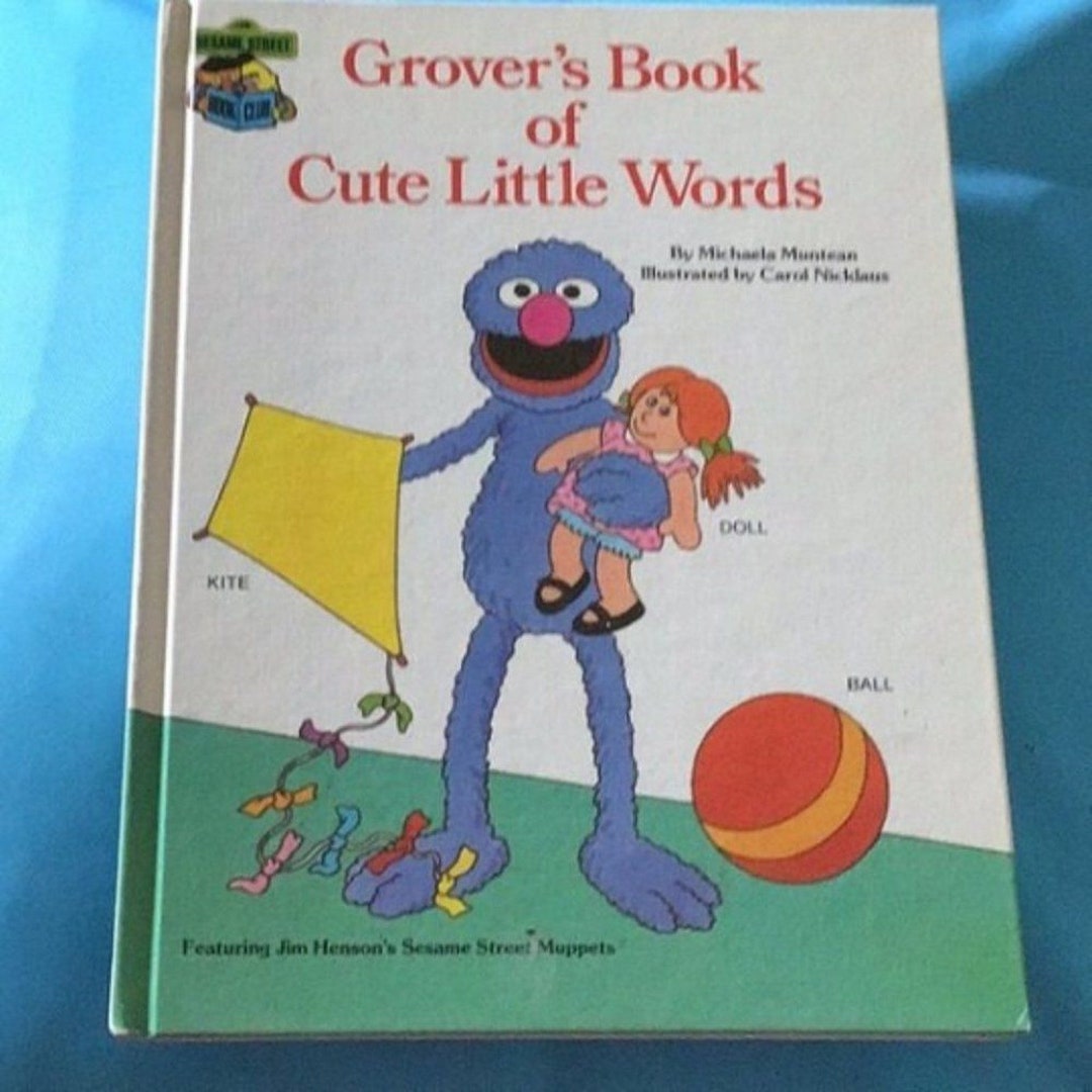 1985 Grover’s Book of Cute Little Words excellent Condition Vintage ...