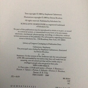 1989 Hardback “the Principal’s New Clothes” by Stephanie Calmenson - Etsy