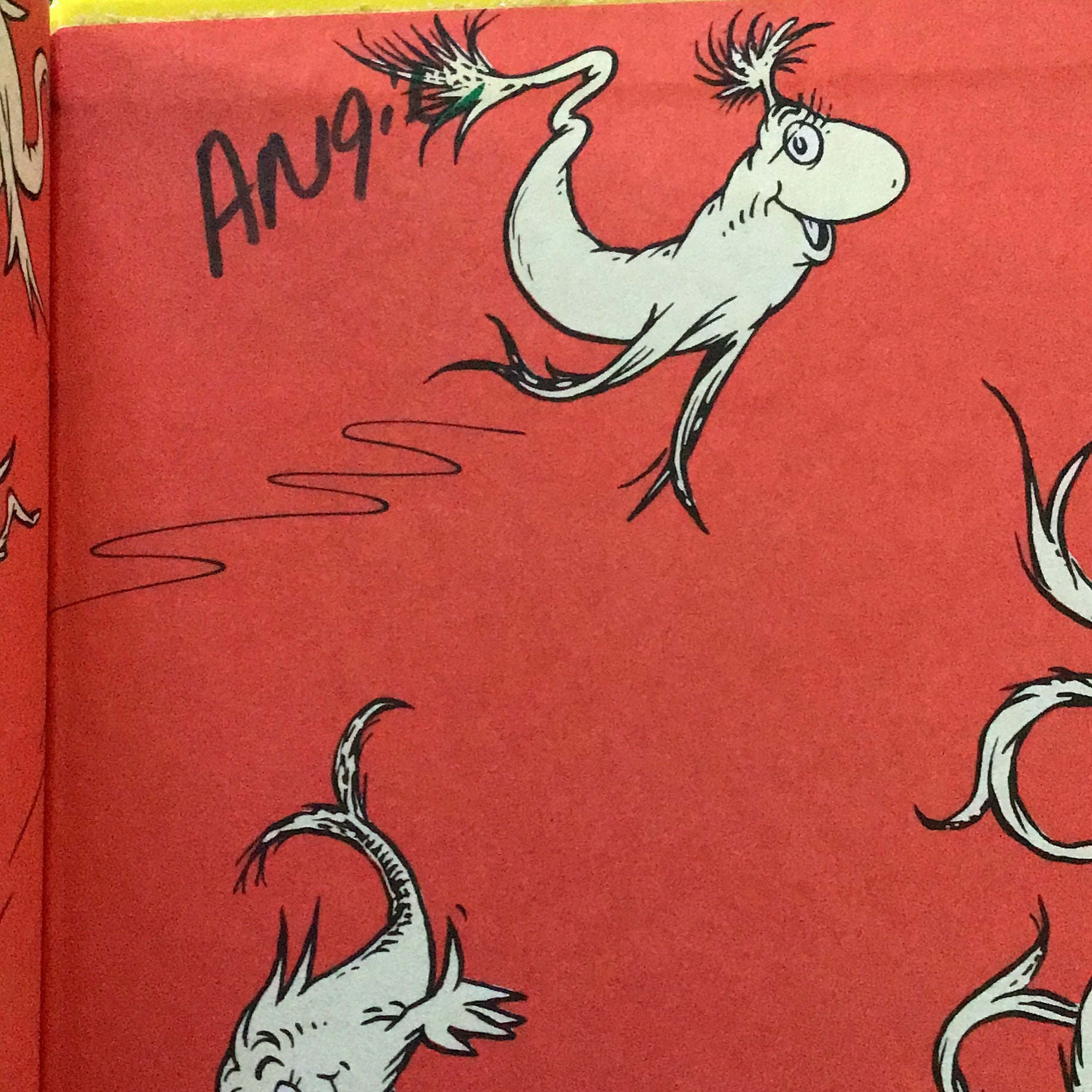 1960 Hardback Dr. Seuss One Fish Two Fish Red Fish Blue Fish - Etsy