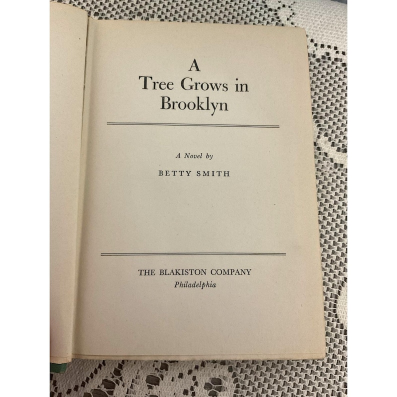1943 A Tree Grows in Brooklyn by Betty Smith-special Arrangement ...