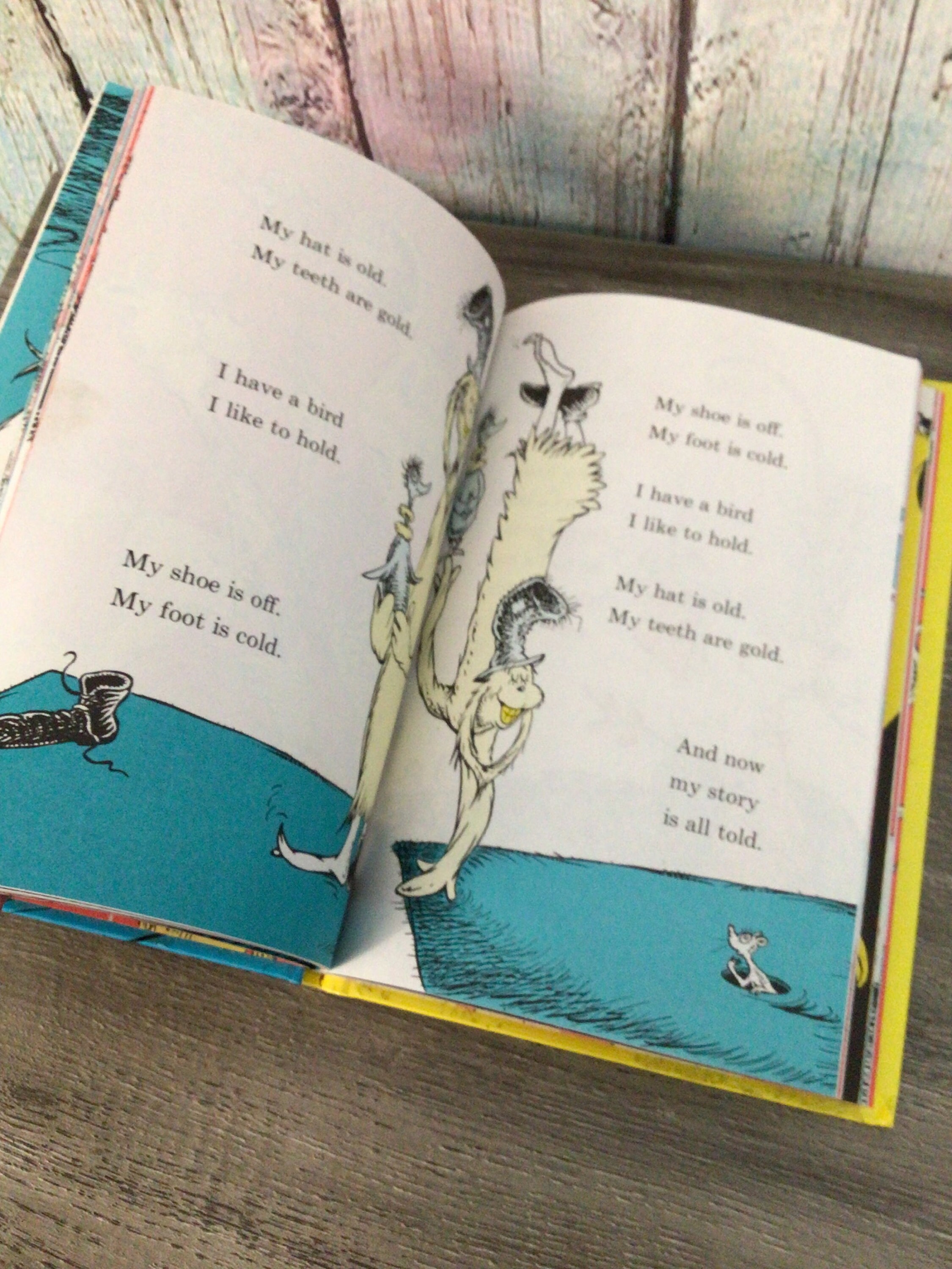 1960 Hardback Dr. Seuss One Fish Two Fish Red Fish Blue Fish - Etsy