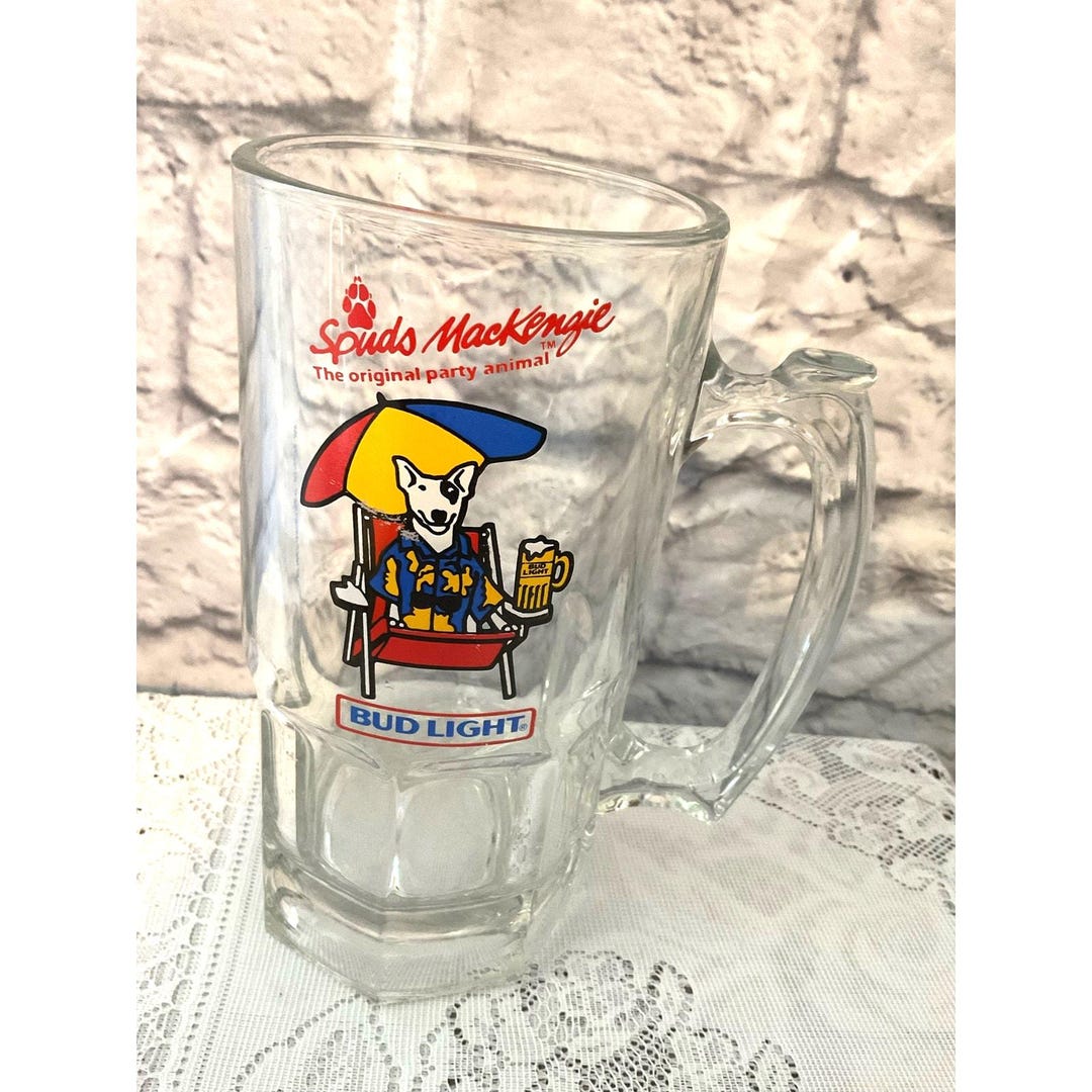 Vintage 80s Spud Mackenzie Bud Light XL Beer Mug - Etsy