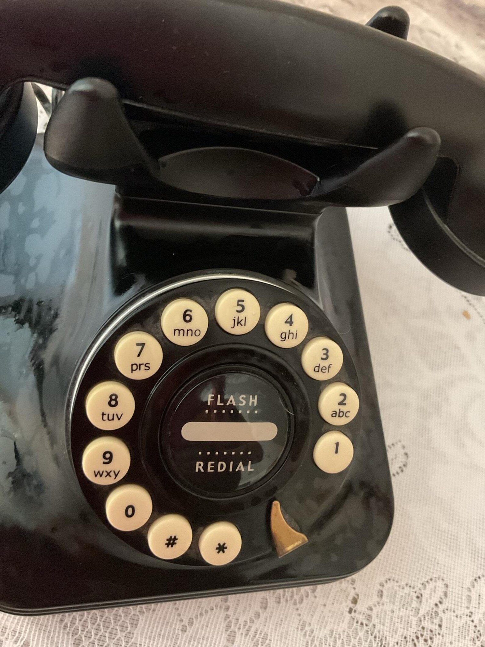 Vintage PF Products Grand Phone Telephone Black Flash Redial Look ...