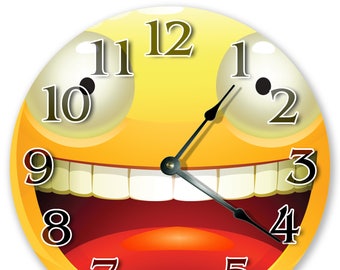 Smiley face clock | Etsy