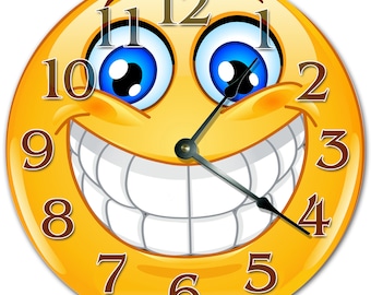 Smiley face clock | Etsy