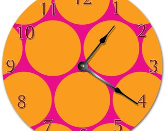 Orange clocks | Etsy