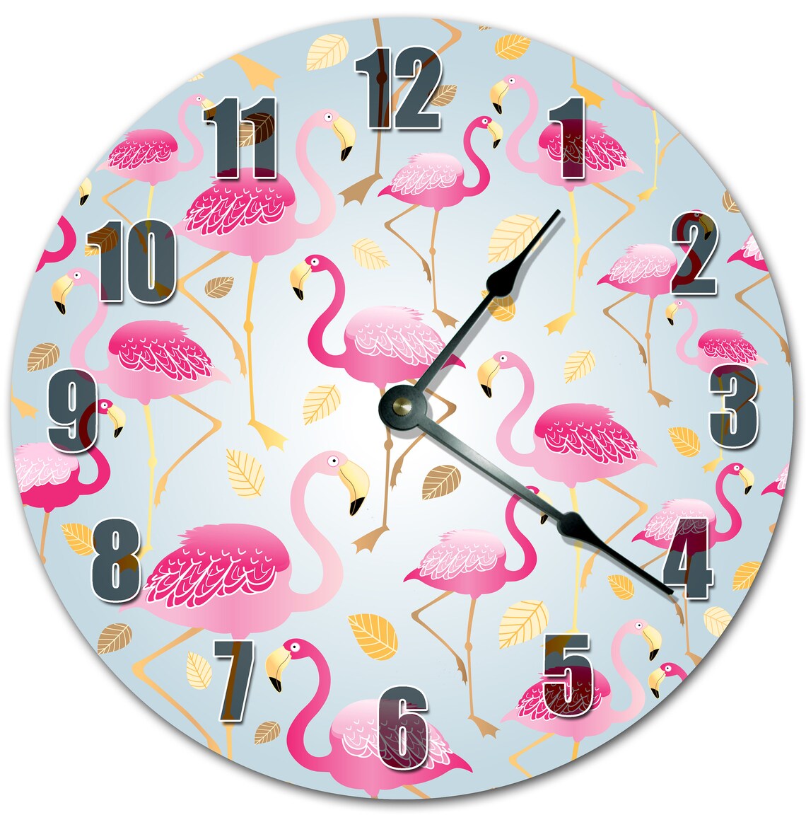 10.5 FLAMINGO Clock PINK Clock Living Room Clock - Etsy