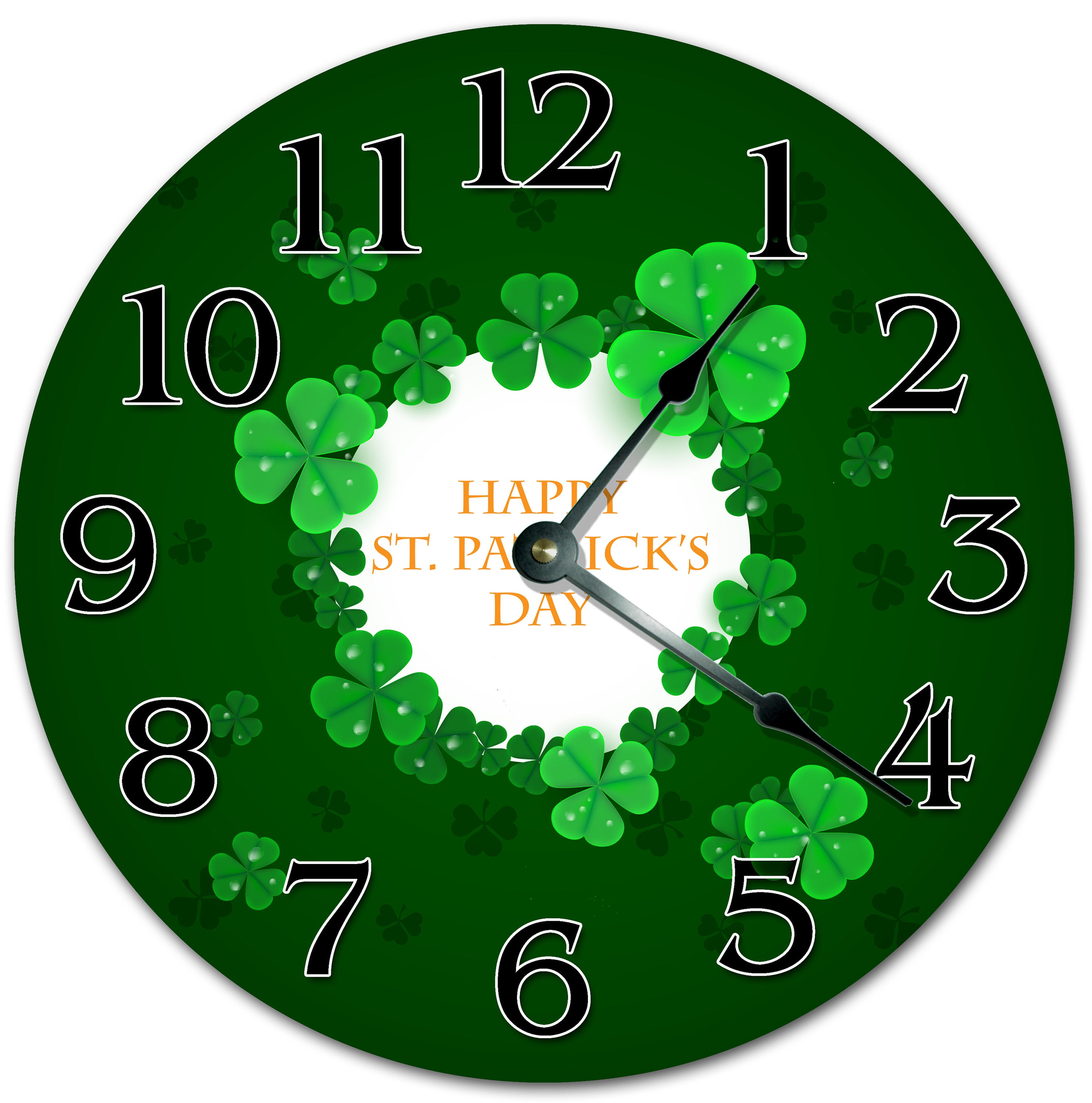10.5 HAPPY St. PATRICK's Day on Clover Clock | Etsy