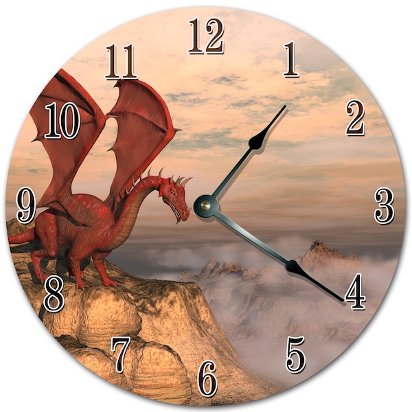 Large Dragon Wall Clock - Etsy