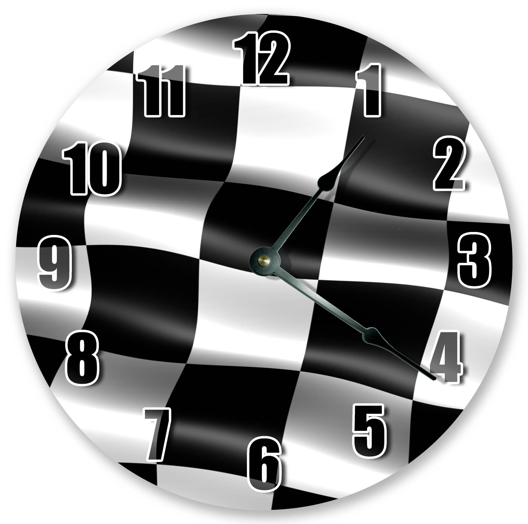 10.5 NASCAR RACE FLAG Clock Sports Clock Round Wall - Etsy