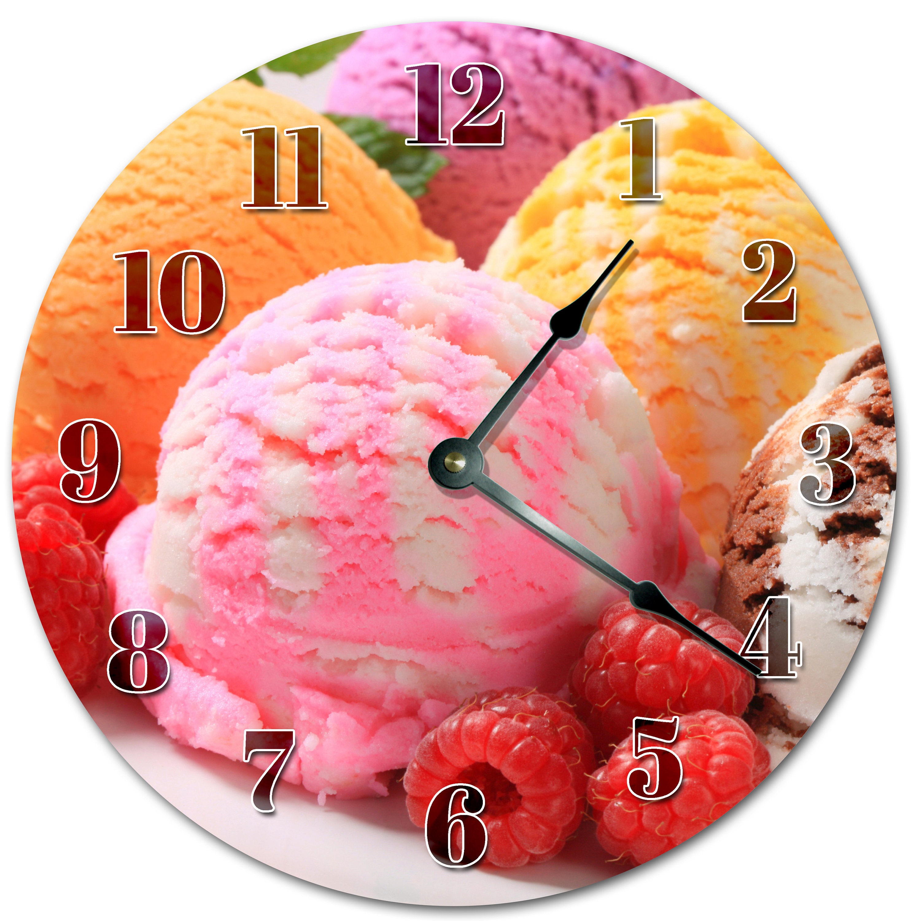 10.5 ICE CREAM SCOOP Clock Living Room Clock Large | Etsy