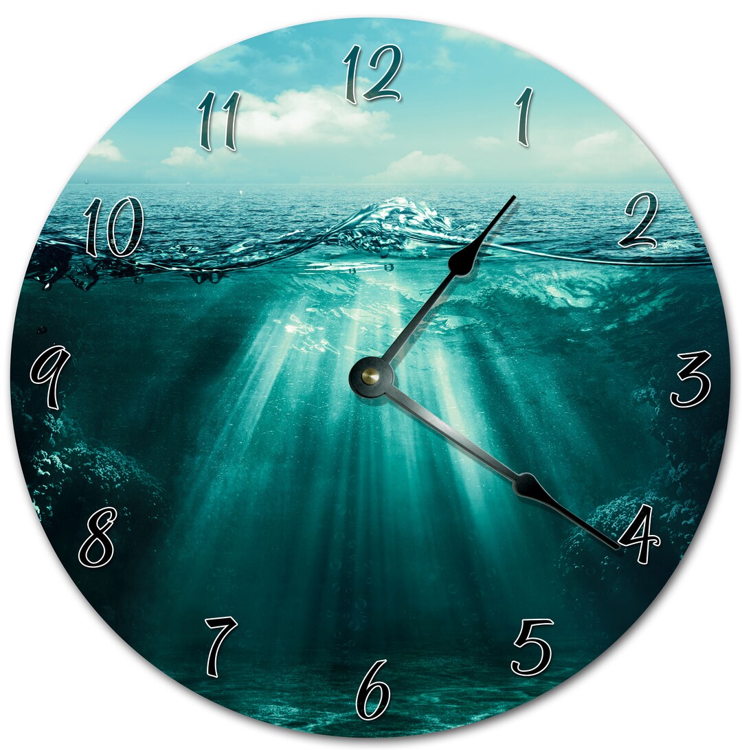 Under the Sea Clock: 10.5" Silent Wall Decor - Etsy