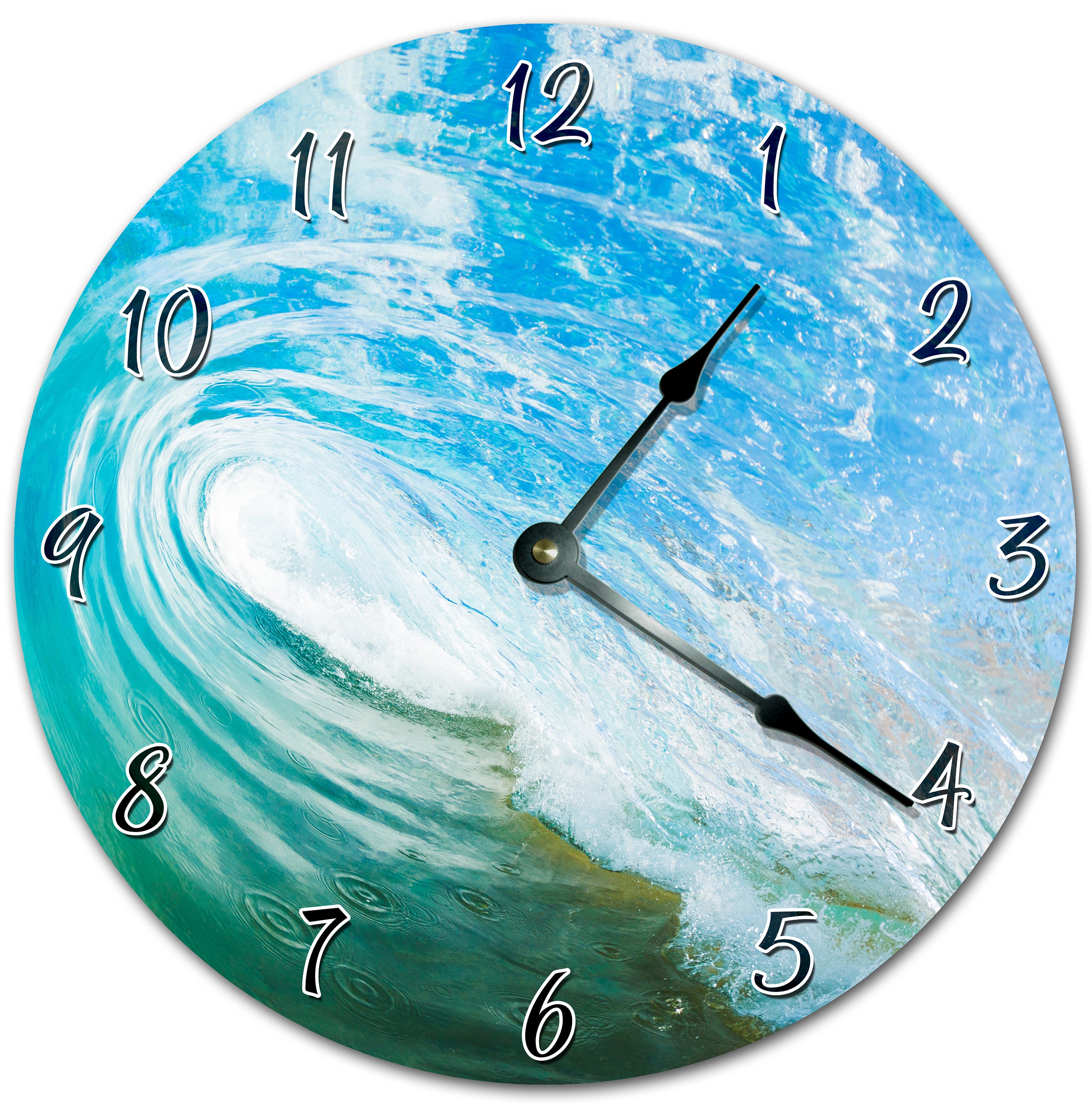 10.5 SEA WAVES Clock Living Room Clock Large - Etsy UK