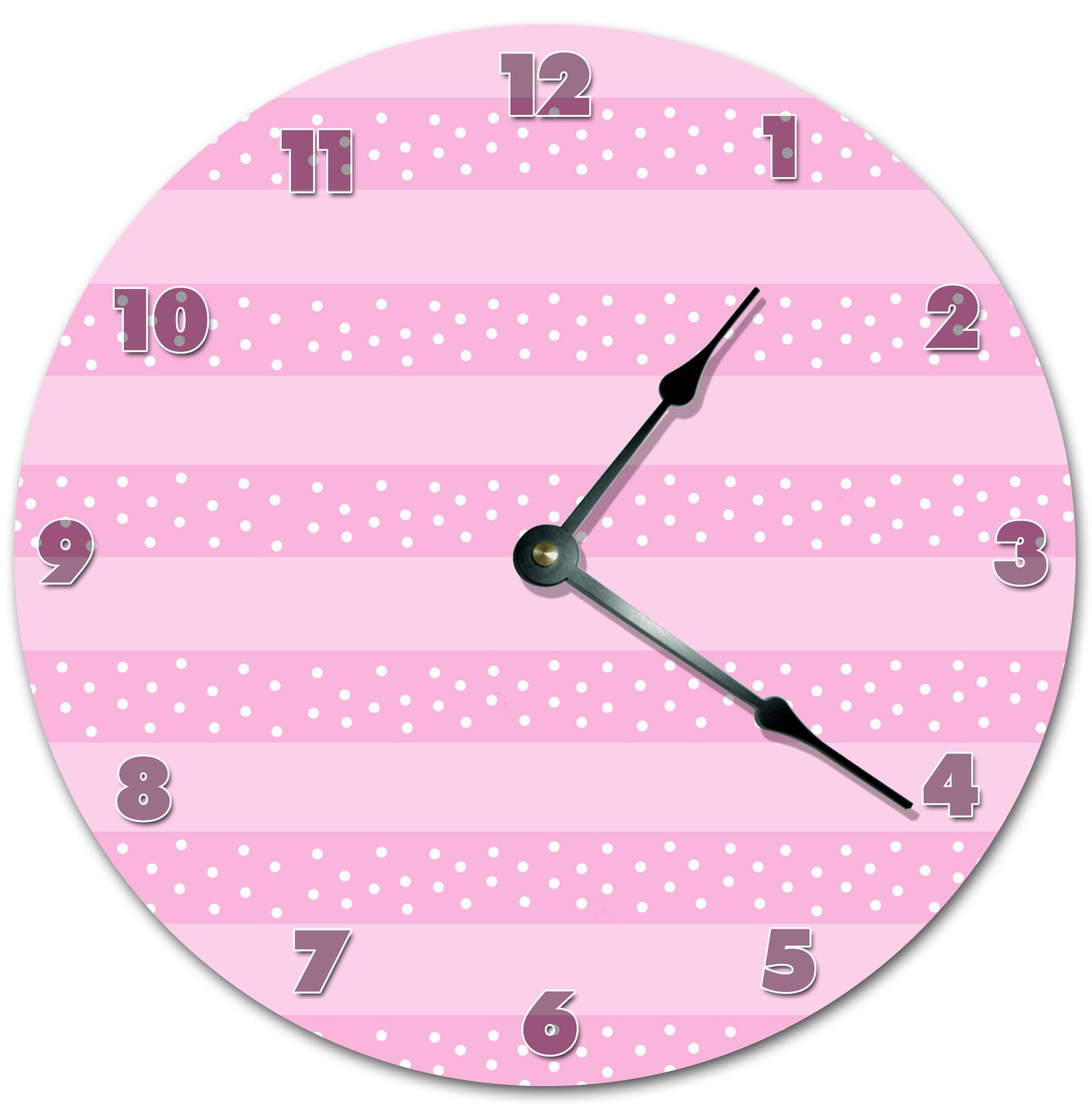 Reloj de líneas y puntos de 10.5 Reloj PINK Reloj de - Etsy España
