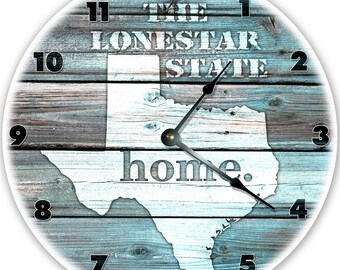 Rustic Texas Wall Clock - Etsy