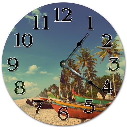 10.5 BEACHVIEW BENCHES Clock Living Room Clock Large - Etsy