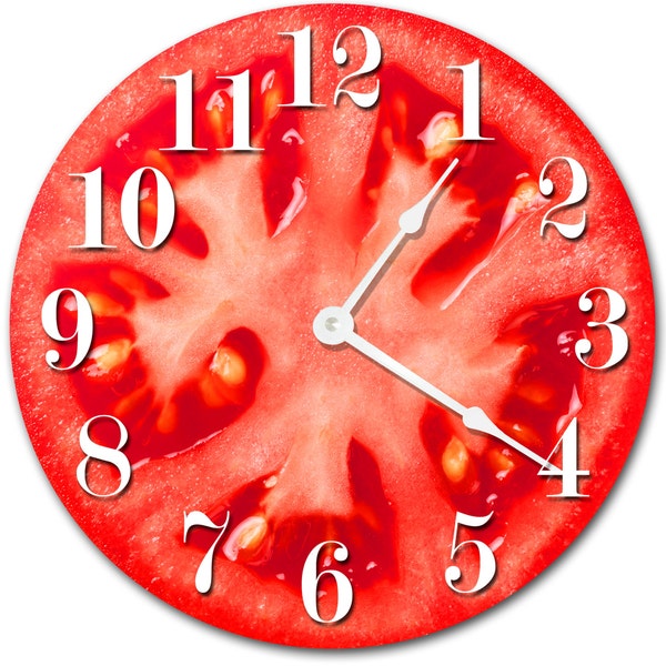 Red Kitchen Clock - Etsy