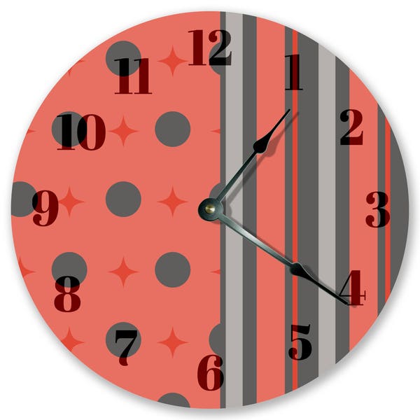 Polka Dot Clock - Etsy