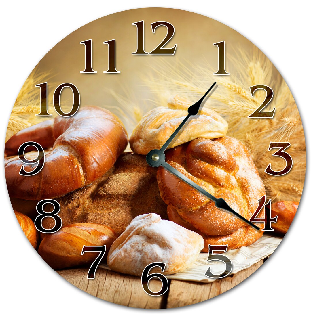 Reloj BREAD de 10.5 Reloj de sala de estar Reloj de pared grande de 10. ...