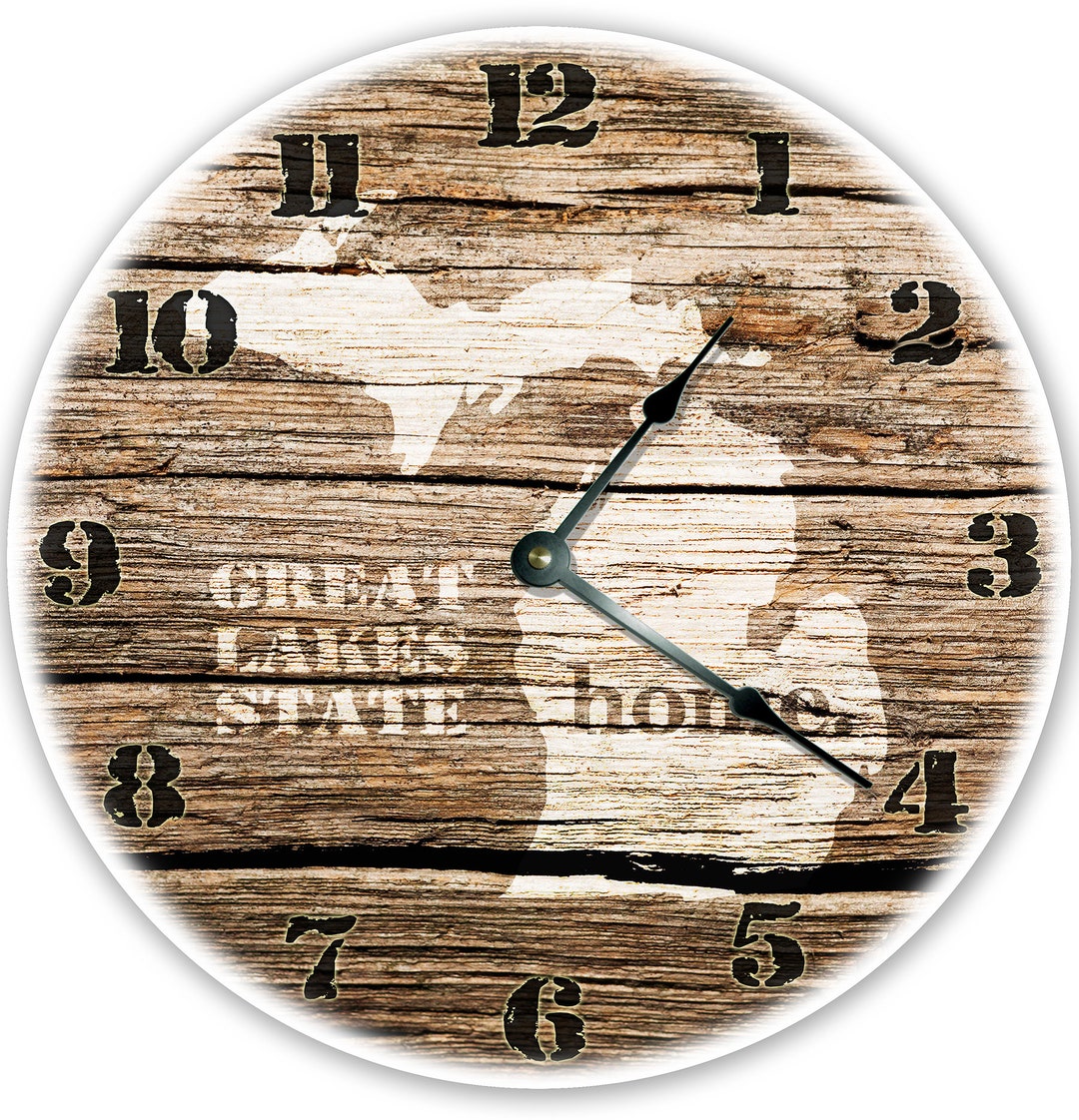 12" MICHIGAN STATE HOMELAND Clock - Large 12 Inch Wall Clock - Wall ...