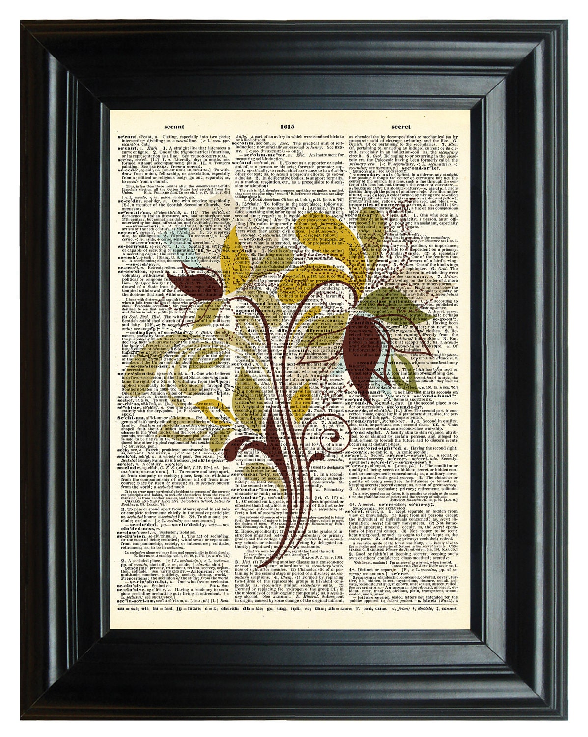 VINTAGE DICTIONARY PRINT Dictionary Page Upcycled Dictionary - Etsy