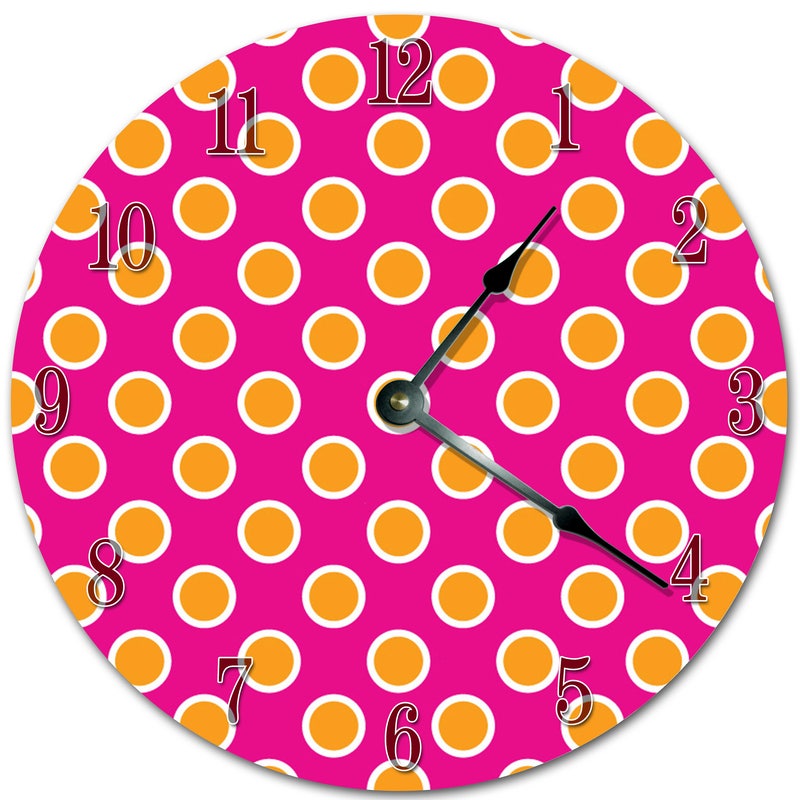 Polka Dot Clock - Etsy