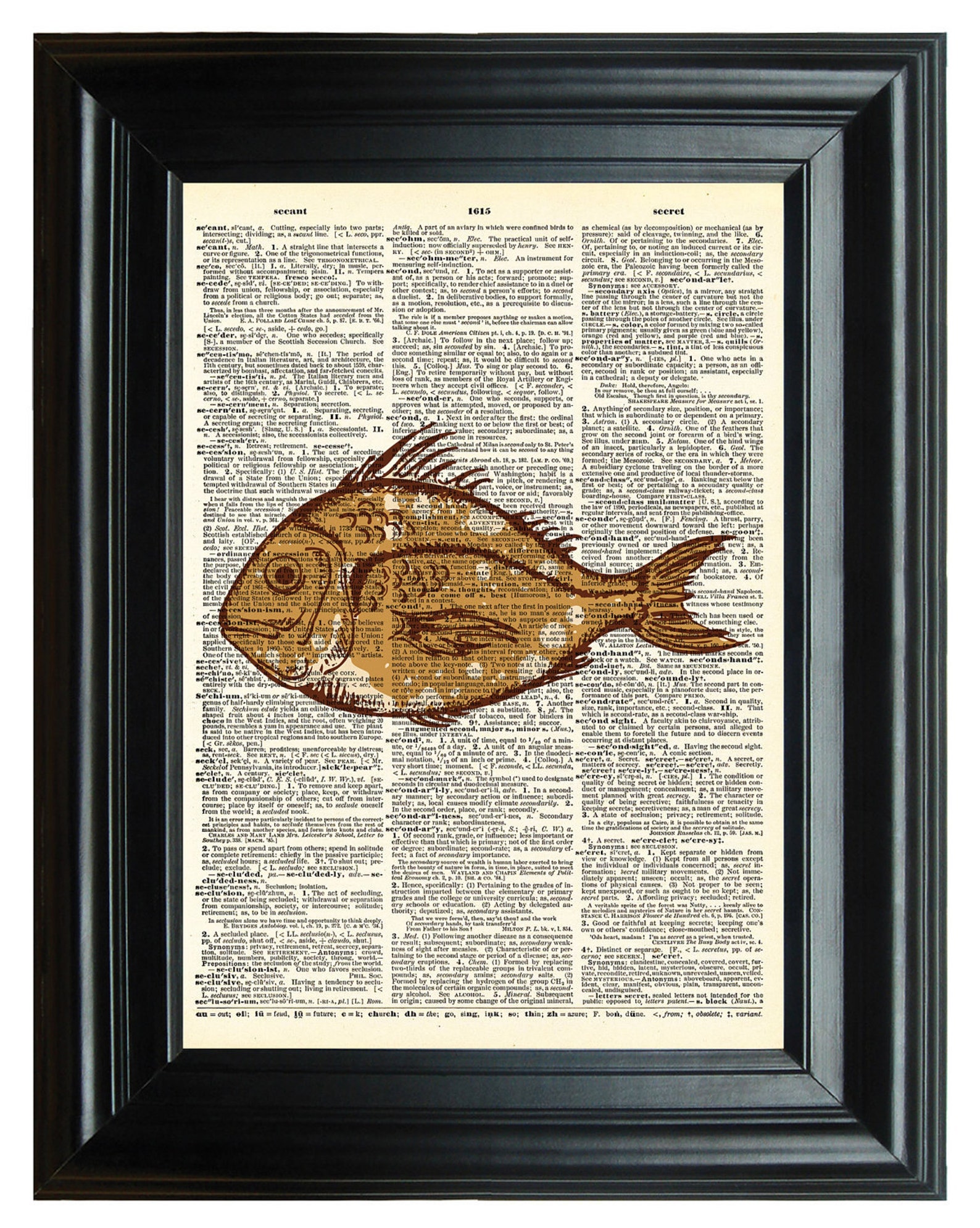 Upcycled Dictionary Art Print VINTAGE DICTIONARY PRINT - Etsy