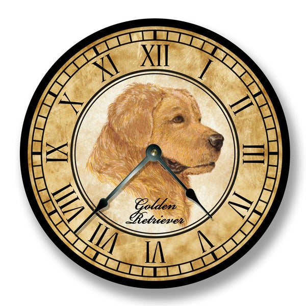 Golden Retriever Wall Clock - Etsy