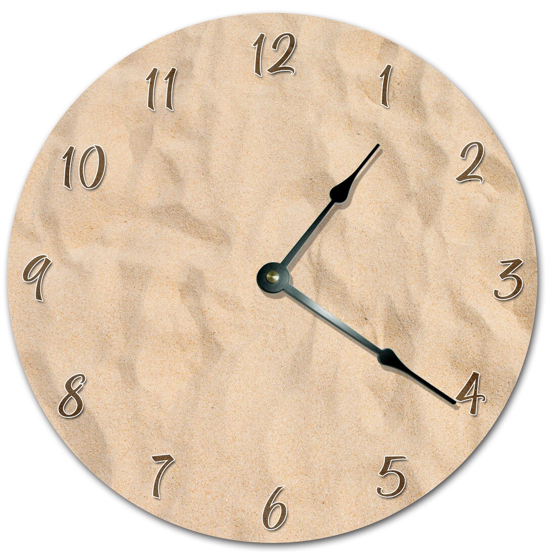 White Sand Clock: 10.5" Silent Coastal Home Decor - Etsy