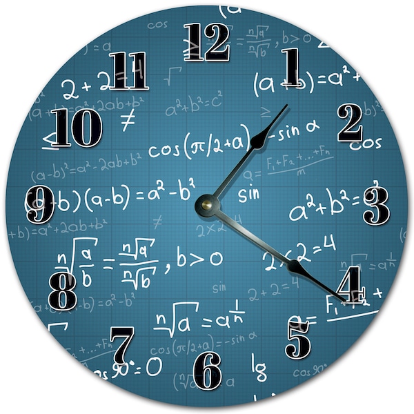 Mathematical Wall Clock - Etsy