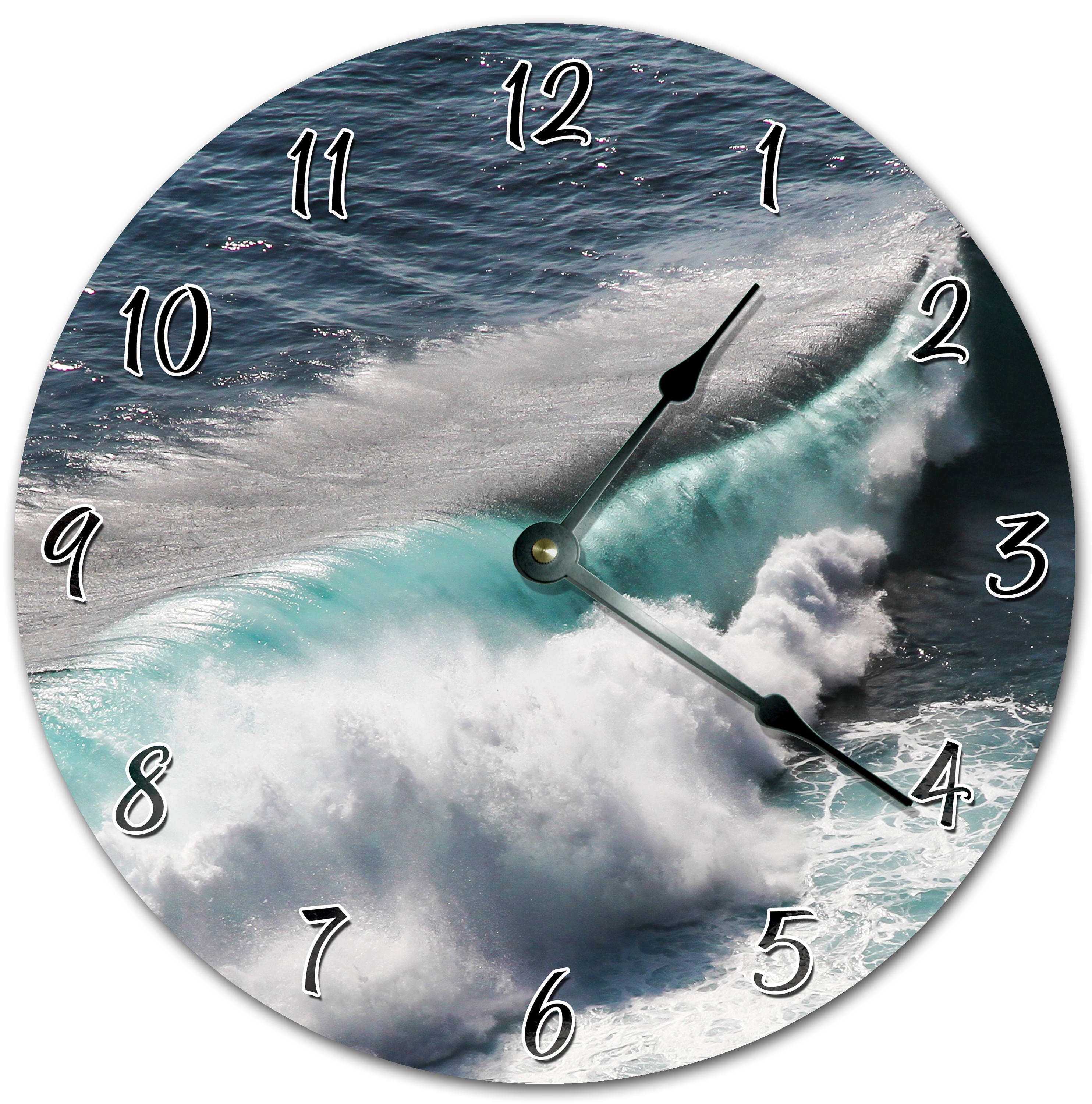 10.5 RAGING SEA WAVE Clock Living Room Clock Large | Etsy