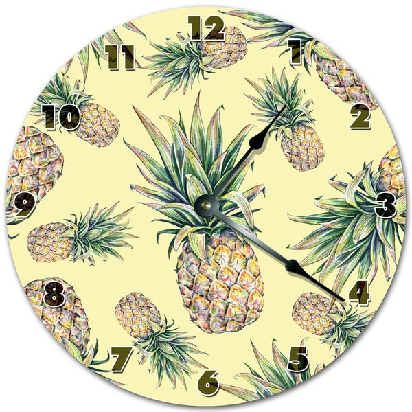 Pineapple Wall Clock - Etsy