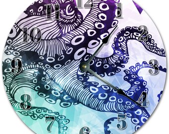 Octopus Wall Clock - Etsy