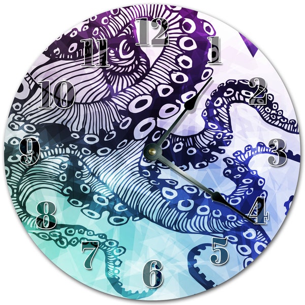 Octopus Wall Clock - Etsy
