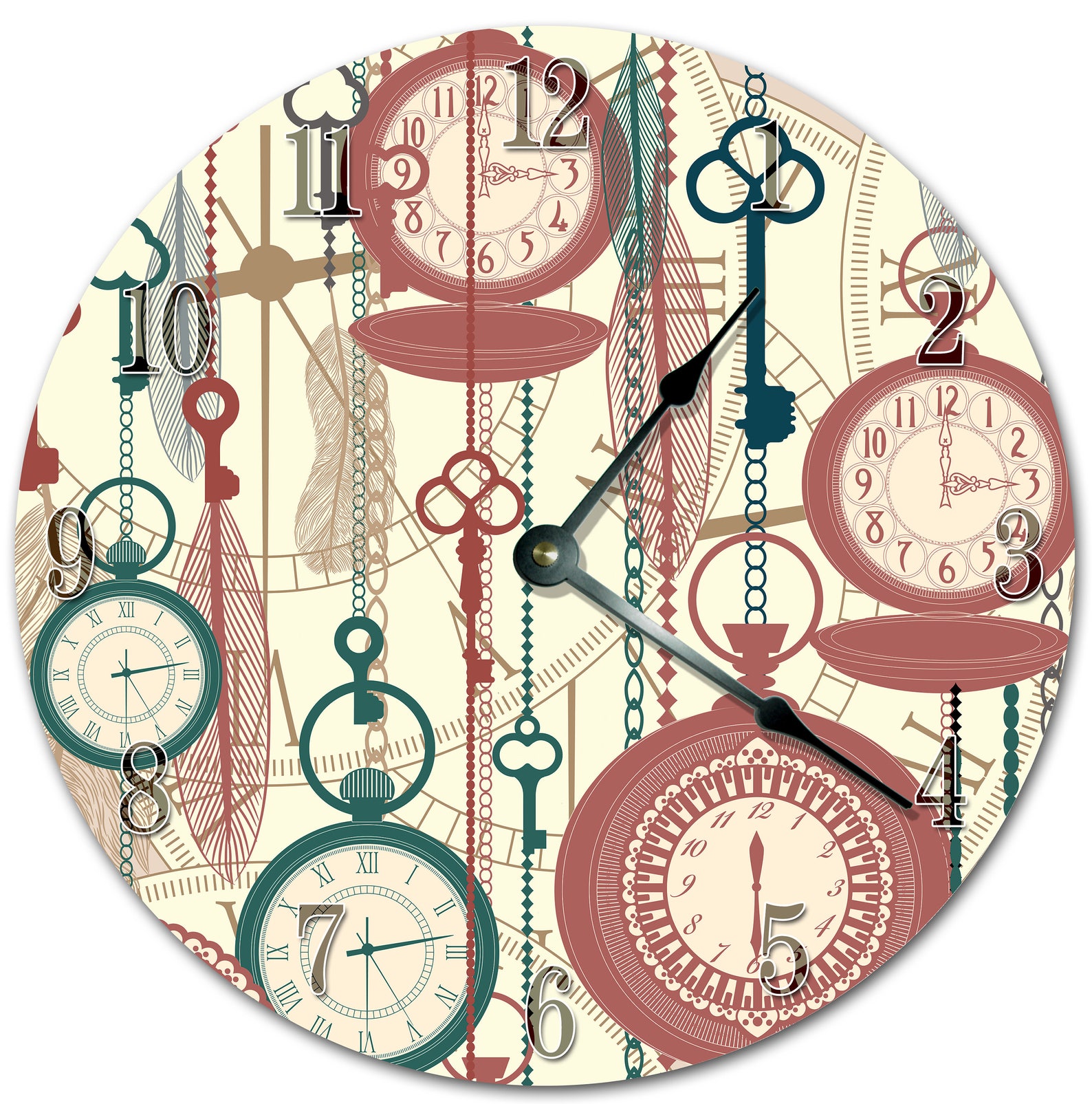 10.5 CLOCK IN A CLOCK Clock Living Room Clock Large | Etsy