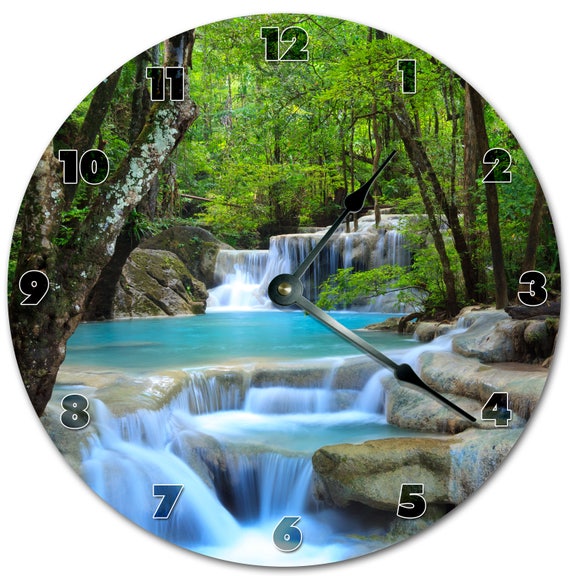 10.5 Beautiful WATERFALLS Clock Living Room Clock - Etsy