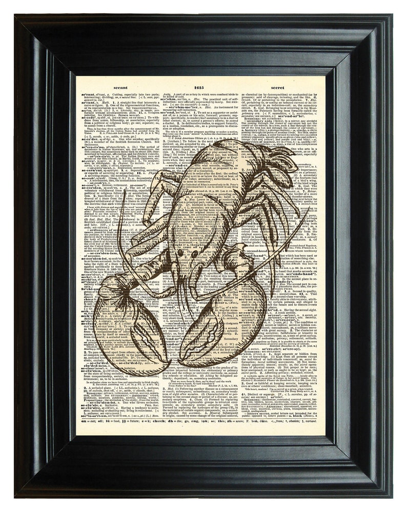 Upcycled Dictionary Art Print VINTAGE DICTIONARY PRINT - Etsy