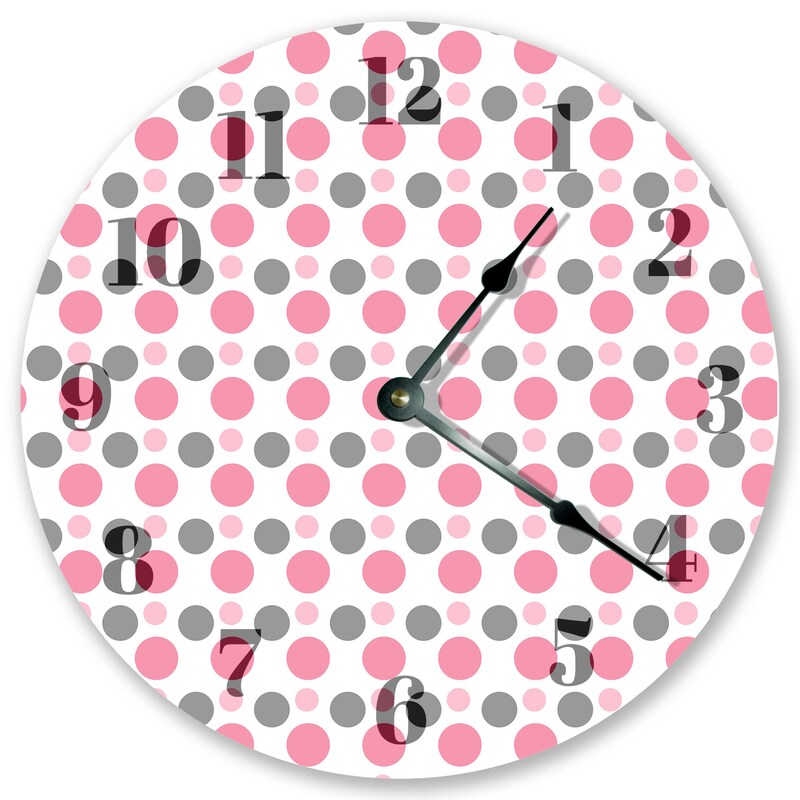 Polka Dot Clock - Etsy
